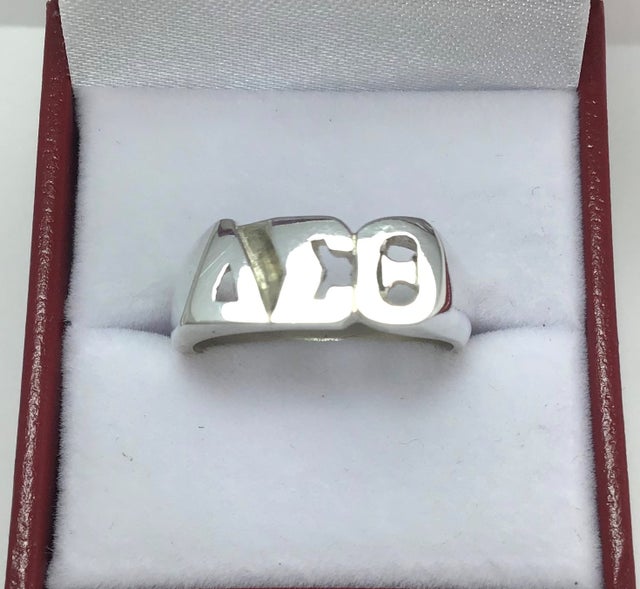 Delta Sigma Theta Sterling Silver Rings | Shukri's Goldsmiths